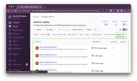 Performance Summary Pages Should Include A New Tab Called Replays To List All The Replays