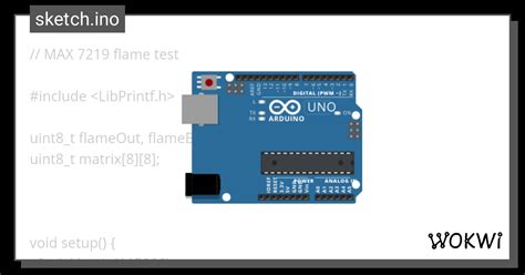 Max7219 Flame Test Clear Two Pixels Two Rows Wokwi Esp32 Stm32