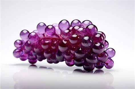 Premium Ai Image Purple Beads On A White Background Closeup Macro
