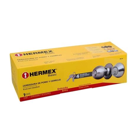 Combo Cerraduras Llave Llave Cromo Hermex Basic