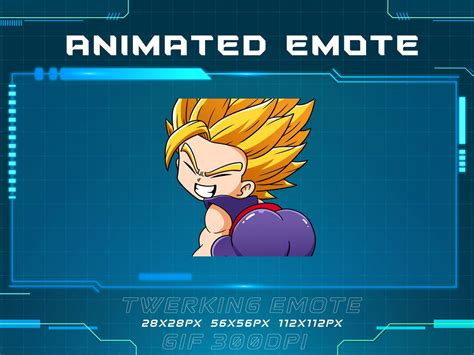Anime Dbz Ssj Son Twerking Animated Emote Twerk Twitch Etsy