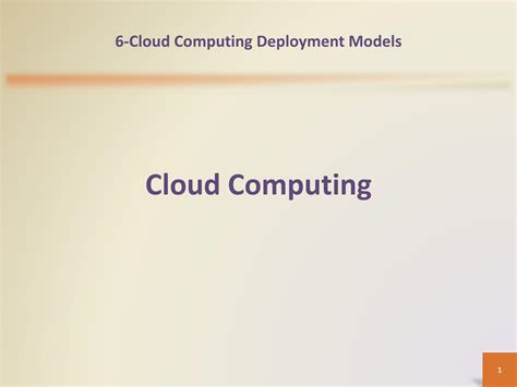 SOLUTION Cloud Computing Deployment Models Studypool