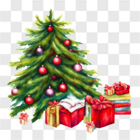 Télécharger Sapin de Noël magnifiquement décoré avec des boîtes cadeaux