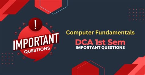 DCA 1st Sem Computer Fundamentals Important Questions Computer Hindi