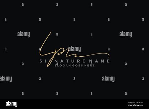 Lp Letter Signature Logo Template Elegant Design Logo Sign Symbol