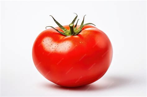 Premium Ai Image One Tomato Isolated White Background