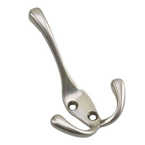 Richelieu Hardware 4 12 In Brushed Nickel Heavy Duty Triple Coat Hook