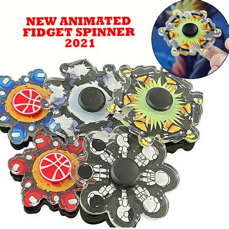 New Animated Fidget Spinner 2021 Hand Focus Ultimate Spin Etsy