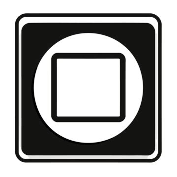 Black And White Square Sign On White Background Vector A Simplistic Black Icon Of Sponsors On A