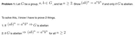 Solved Problem Let G Be A Group A BG And Let N Show Chegg
