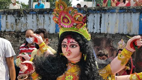 Durga Puja Visarjan Durga Puja 2020 Babughat Kolkata YouTube