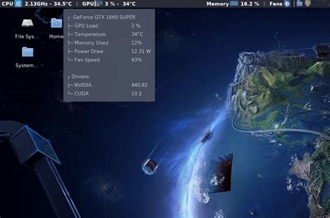 Xfce Made Custom Hardware Monitor Cpu Gpu Ram And Fans Rxfce
