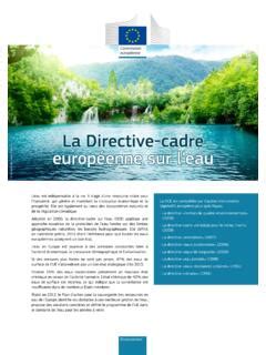 La Directive cadre européenne sur leau la directive cadre europ 233