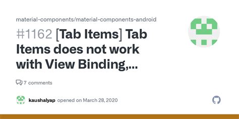 Tab Items Tab Items Does Not Work With View Binding Throws Npe