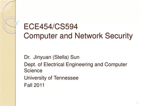 Ppt Ece 454cs594 Computer And Network Security Powerpoint