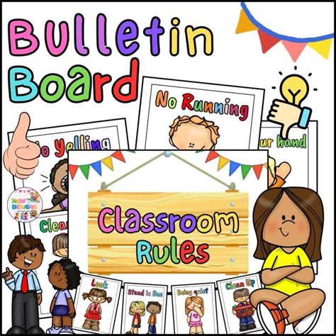 Interactive Classroom Rules Bulletin Board Back To School Essentials