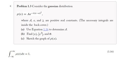 Solved Problem 1 3 Consider The Gaussian Distribution Chegg