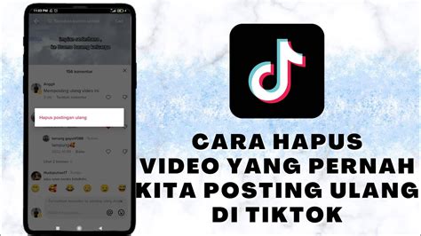 Cara Hapus Video Yang Pernah Kita Posting Ulang Di Tiktok YouTube