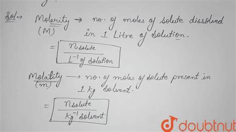 What Is The Difference Between Molarity And Molality