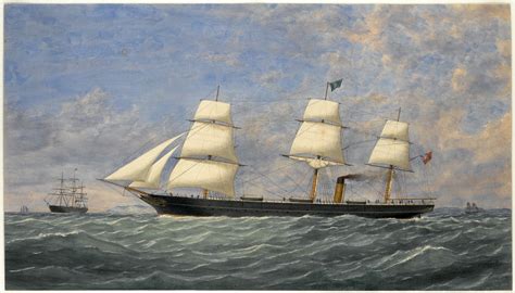 Steam Ship Circassian At Sea Royal Museums Greenwich
