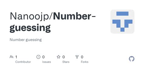 GitHub Nanoojp Number Guessing Number Guessing