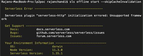 Serverless Unsupported Framework Error · Issue 5672 · Serverlessserverless · Github