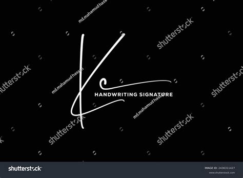 Kc Initials Handwriting Signature Logo Kc Stock Vector Royalty Free 2436311427 Shutterstock