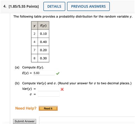 Solved The Following Table Provides A Probability Chegg
