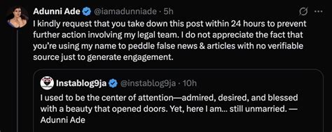 Actress Adunni Ade Threatens Lawsuit Over Reports That Her Beauty Didn
