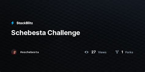 Schebesta Challenge Stackblitz