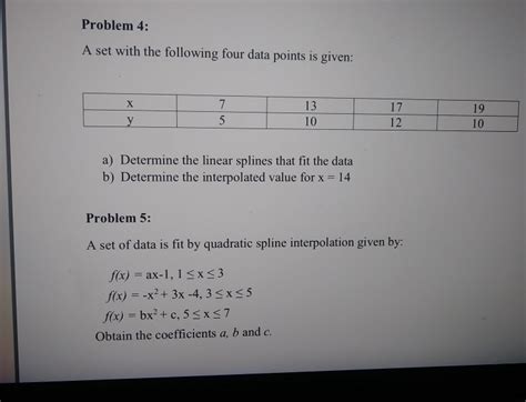solved problem 4 a set with the following four data points