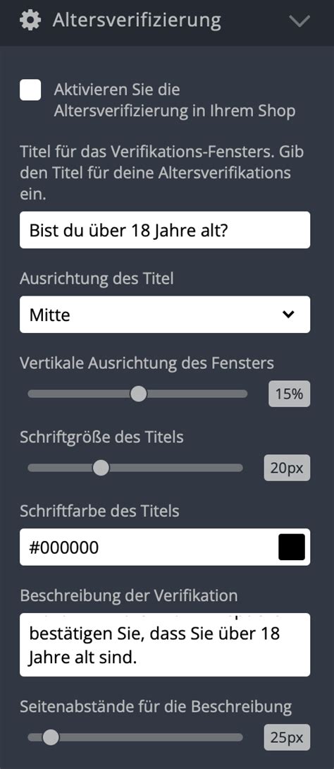 Theme Einstellungen Site Name