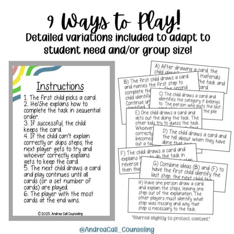 Sequencing Task Cards By Andrea Call Counseling Tpt