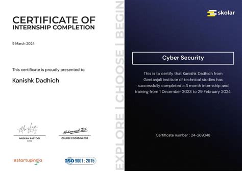 kanishk d on linkedin skolar cybersecurity internship