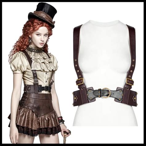 Punk Rave Women Steampunk Leather Waist Belt Fashion Gothic Novelyt