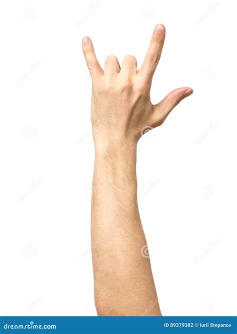 Hand Giving The Devil Horns Gesture Stock Photo Image Of Emotion