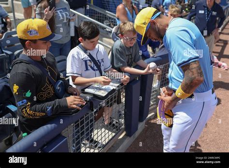 Port Charlotte Fl Tampa Bay Rays Center Fielder Jose Siri 22 Signs