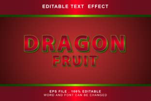 Dragon Fruit Text Effect Editable Graphic By Riotama85 Creative Fabrica