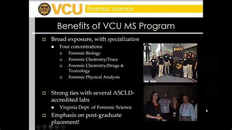 2022 Vcu Ms In Forensic Science Graduate Open House Youtube
