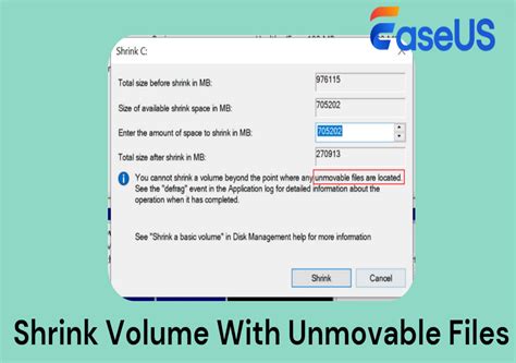 How To Shrink Volume With Unmovable Files 2 Tutorials