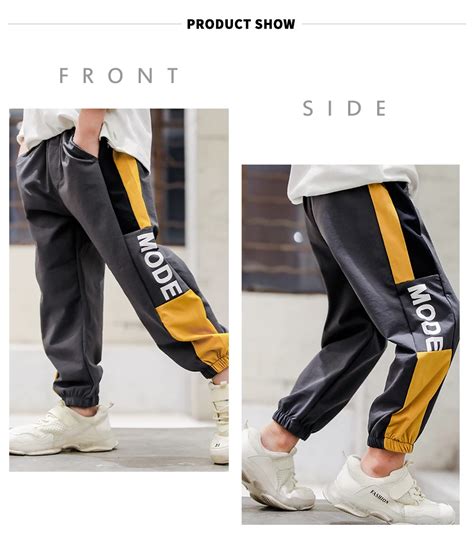 Штаны для мальчиков спортивные штаны с буквенным принтом длинные детские штаны для мальчиков