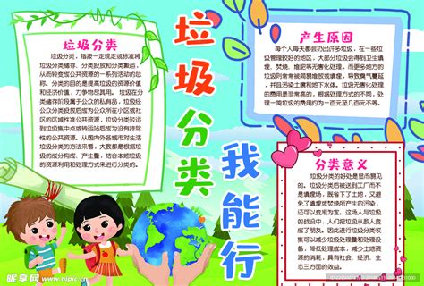 垃圾分类小报设计图 海报设计 广告设计 设计图库 昵图网