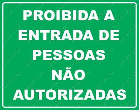 Placa Somente Pessoal Autorizado Ar1 18x24 Shopfire