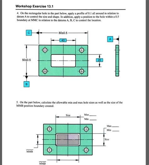 Workshop Exercise 131 4 On The Rectangular Hole In The Part Below