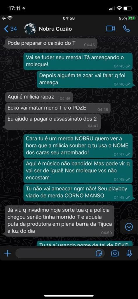 Meno Tody Divulga Mensagem Em Que é Ameaçado De Morte Por Produtor