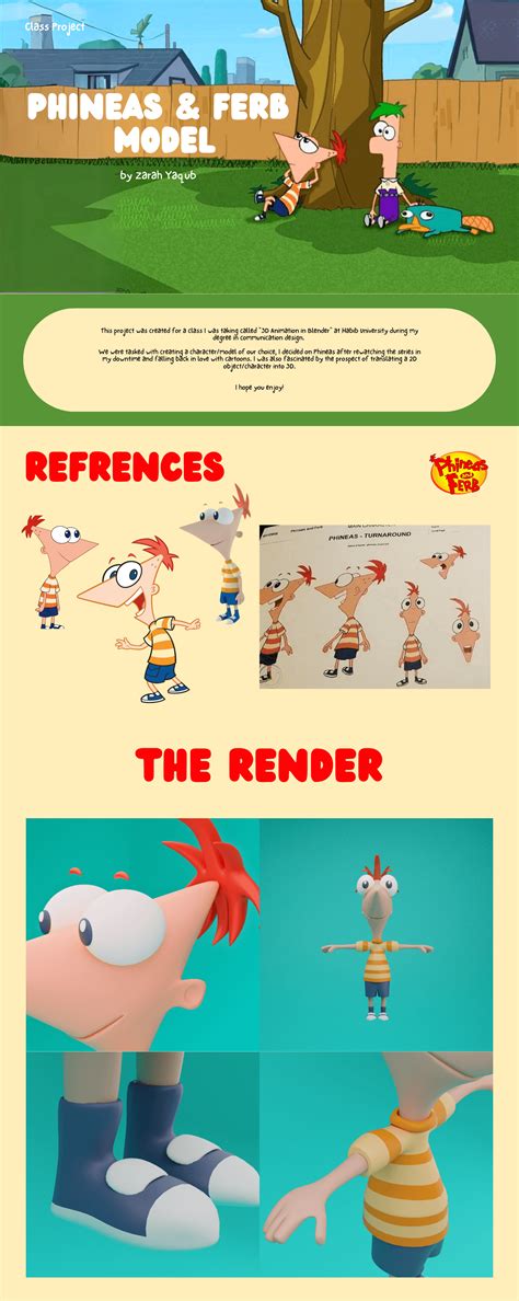 Phineas And Ferb 3d Model Behance
