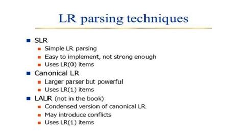 Compiler Design Lr Parsing Slr Lalr Clr