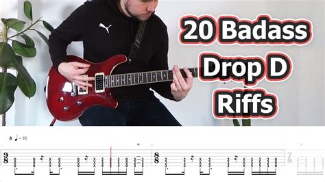 20 Badass Drop D Guitar Riffs With Tabs Youtube