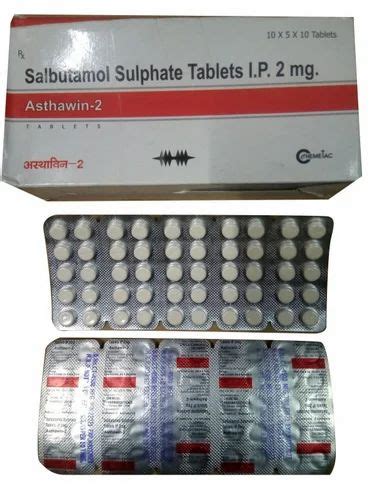 Salbutamol Tab 2mg At ₹ 168 Pack Salbutamol Sulphate Tablet In Jaipur