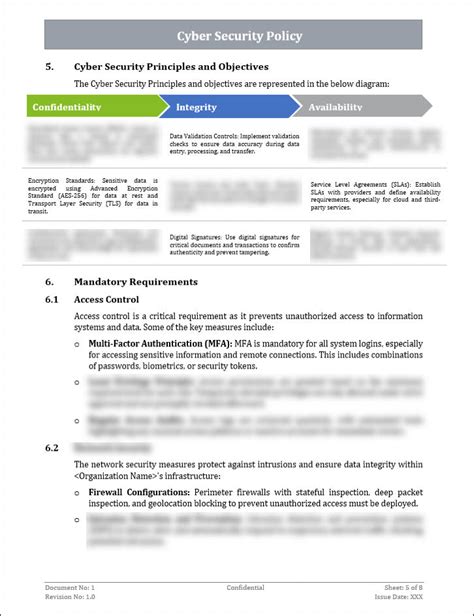 Cyber Security Policy Template Itsm Docs Itsm Documents And Templates